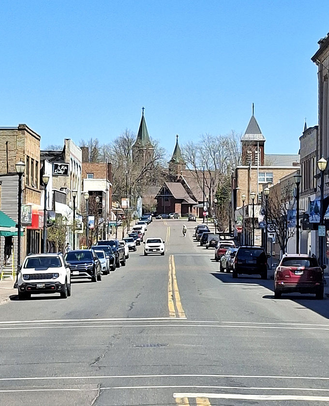 Church spires punctuate Ironwood's skyline, standing sentinel over a community that values both tradition and natural beauty.