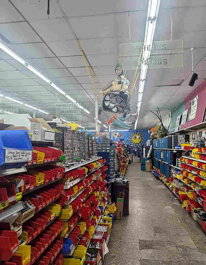 Polished pine floors guide you through aisles brimming with history, each item waiting patiently to tell its story to the right person.