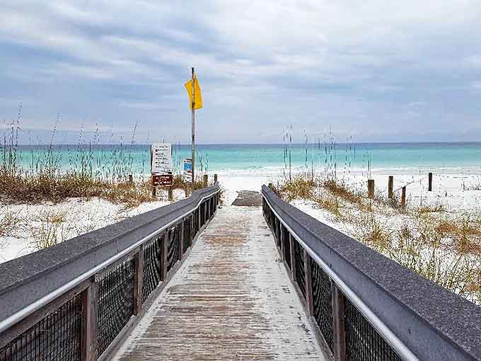 This wooden boardwalk isn't just protecting fragile dunes &ndash; it's your personal runway to paradise. Strut accordingly!