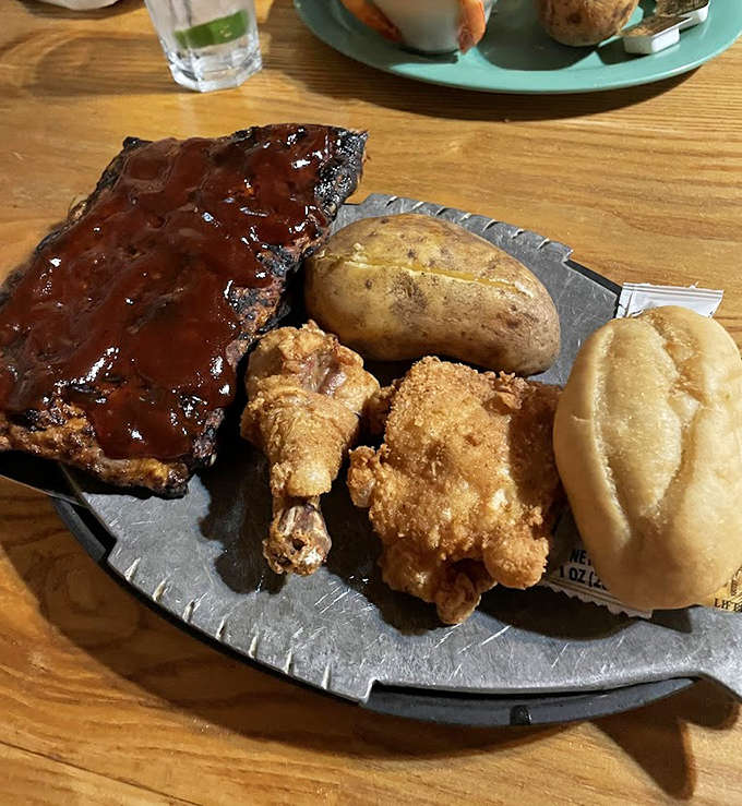 Broasted chicken perfection: crispy golden exterior giving way to juicy meat that'll make you question every other chicken you've eaten.