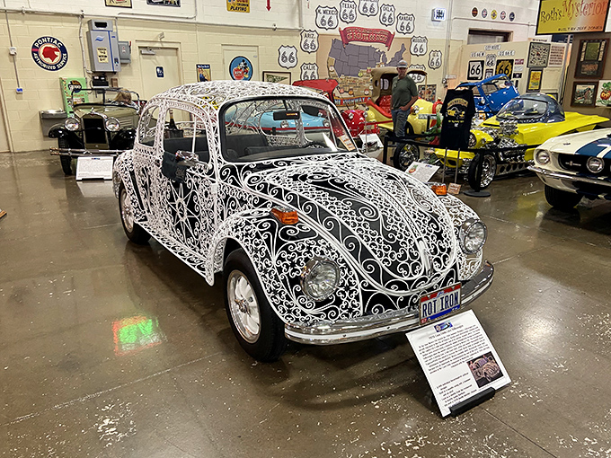 The Casa Linda Lace Beetle proves that sometimes the best custom job involves approximately a million hours of intricate metalwork and infinite patience.