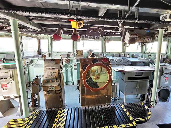 The ship's control room looks straight out of a vintage sci-fi film &ndash; all those buttons and nobody to tell you not to touch them!