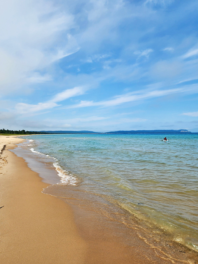 Beach day perfection: when the sand feels like warm sugar between your toes and worries dissolve faster than ice cream in July.