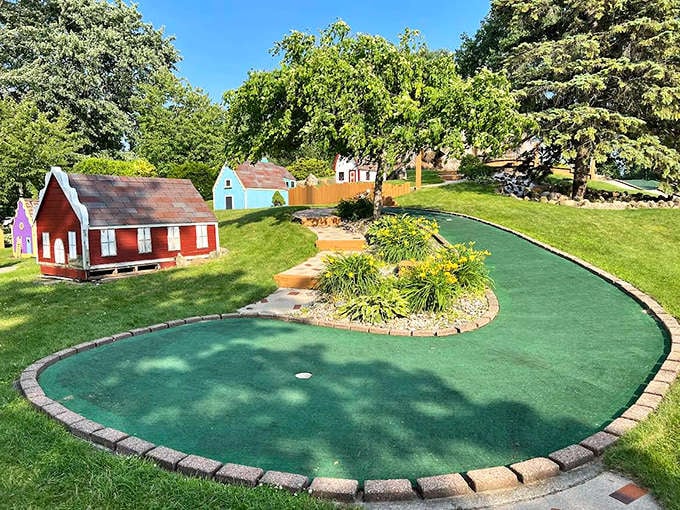 Navigate past miniature Dutch houses and perfectly manicured greens that put your backyard putting green to shame.