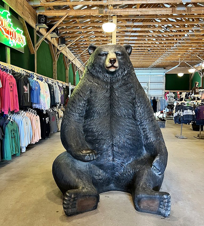 This life-sized bear statue in the gift shop offers the perfect photo opportunity without the risk of becoming lunch.