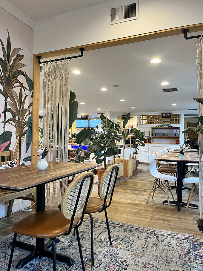 Inside Issa Vibe Café, macramé meets modern comfort in a space where the coffee is strong and the atmosphere encourages lingering conversations.