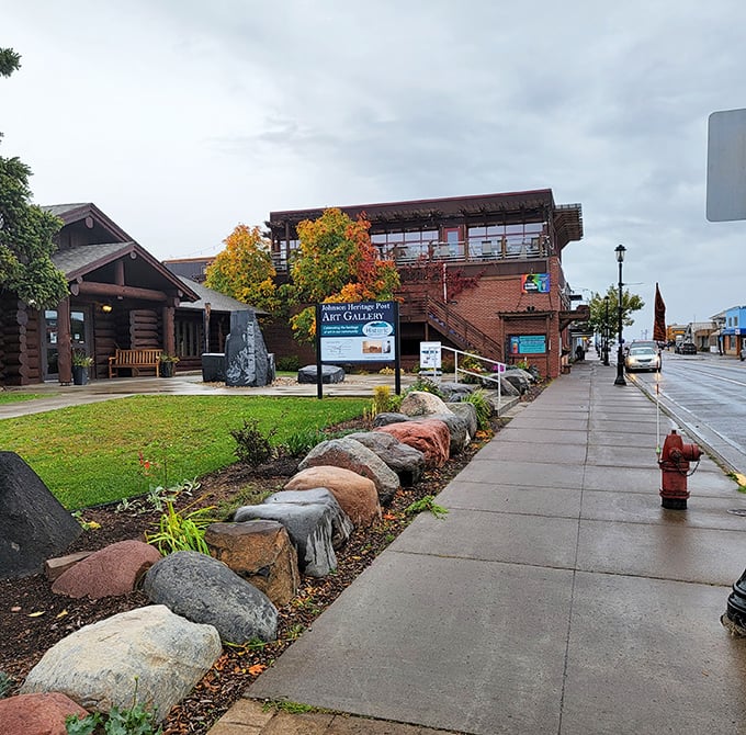 Johnson Heritage Post Art Gallery stands as a cultural beacon, showcasing local talent against a backdrop of North Shore beauty.