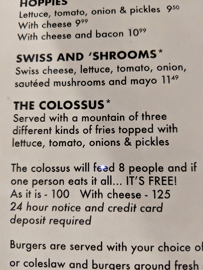 The legendary Colossus burger challenge dares the brave: finish this mountain of meat solo and it's free!