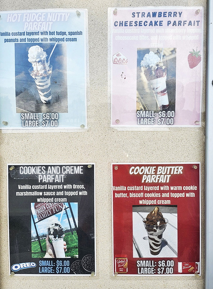 Decision paralysis strikes hard when faced with these tempting parfait options &ndash; from Hot Fudge Nutty to Strawberry Cheesecake delights.