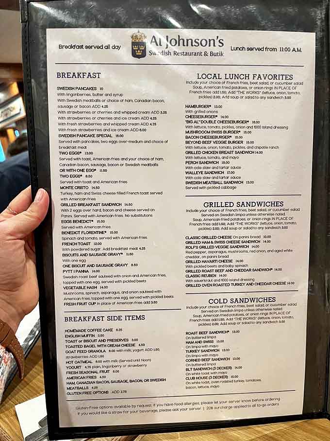 Menu: A mouthwatering lineup of Swedish classics and American favorites that'll have you saying "smaklig m&aring;ltid" in no time.