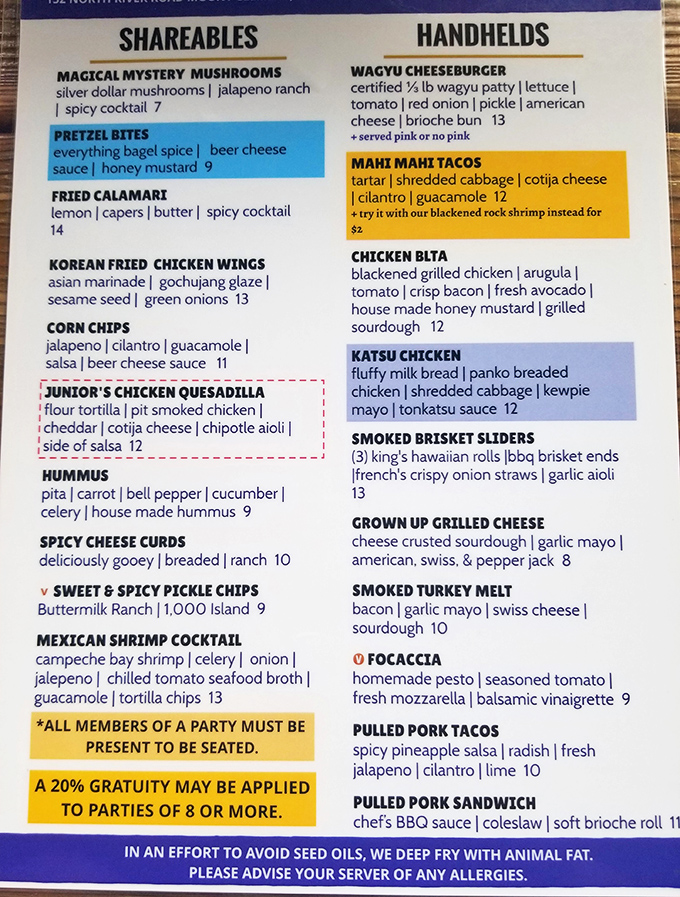 From Magical Mystery Mushrooms to Korean Fried Chicken Wings, this menu reads like a passport to flavor country.