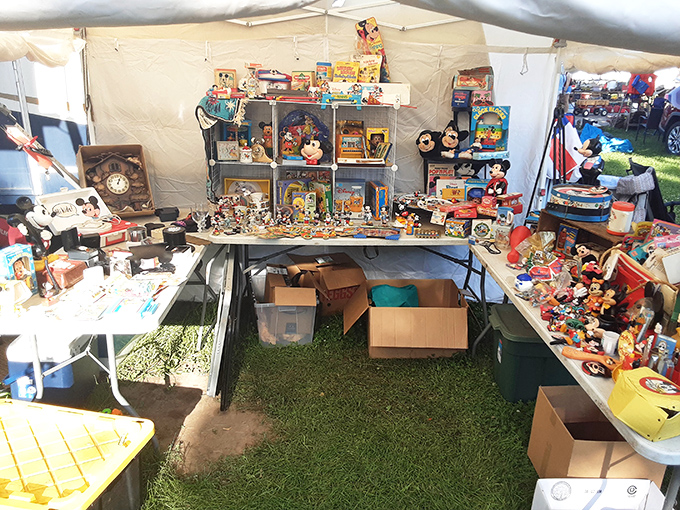 Nostalgia for sale! This vendor's collection of vintage toys and Disney memorabilia would make any collector's heart skip a beat.
