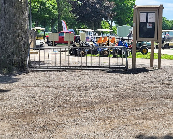 Pedal power paradise: Kids race around on colorful carts, creating their own adventures while parents enjoy rare moments of seated relaxation.