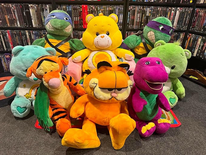 The gang's all here! These plush pals from yesteryear look like they've been waiting patiently for you to come back and pick up where you left off.