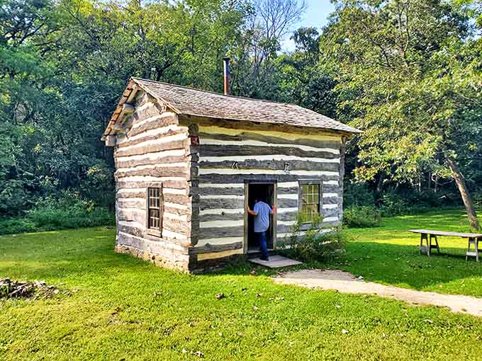 Small but mighty, this cabin proves that pioneers knew how to make the most of limited square footage.