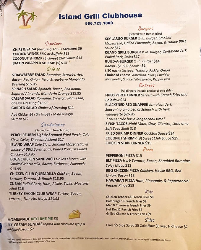 This isn't just a menu&mdash;it's a vacation itinerary for your taste buds, from Caribbean-spiced snapper to Key Lime pie that would make Jimmy Buffett weep.