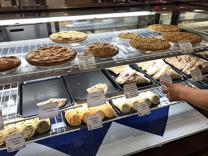 Behold the bakery case of dreams, where willpower goes to die and every choice feels simultaneously right and wrong.