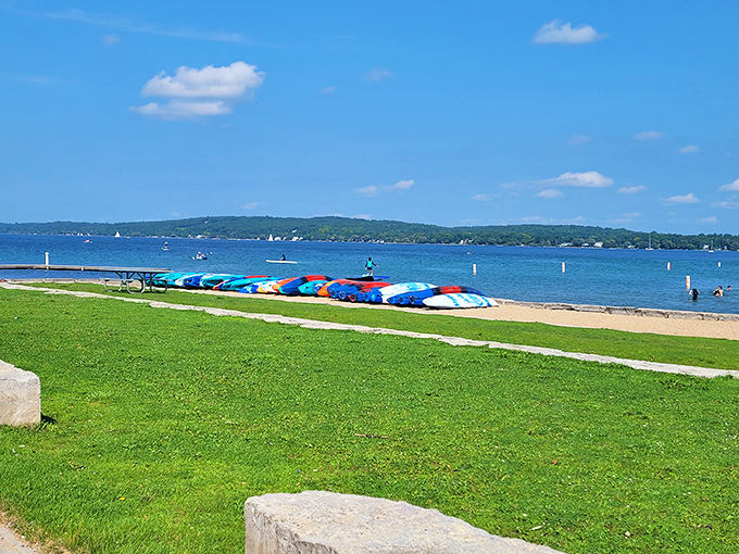 Colorful kayaks line the shore, waiting to transport adventurers across waters so clear you'll swear you're floating on air.