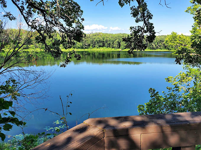 Mirror-like waters reflect Minnesota's big sky, creating a double dose of blue that soothes the soul.
