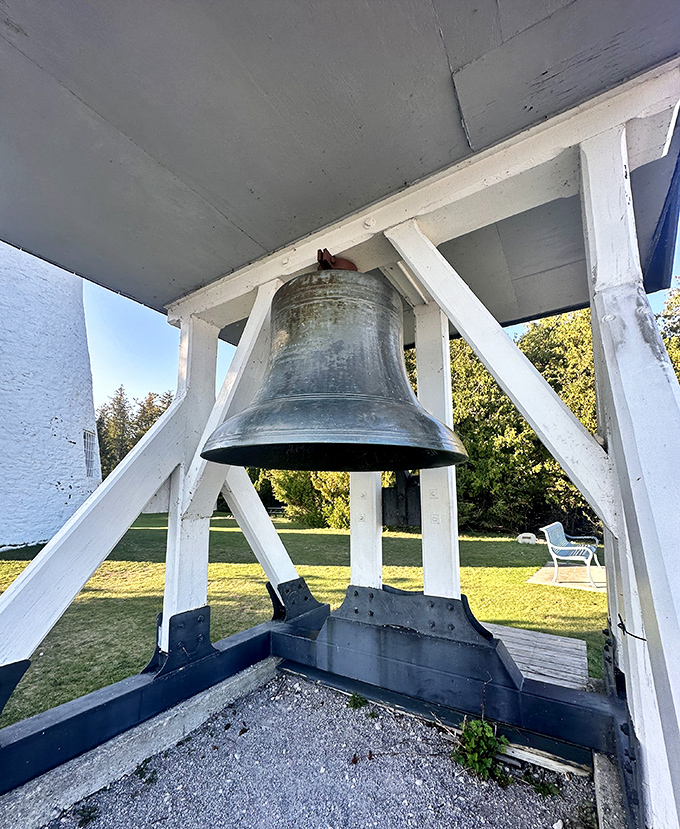 This isn't just any old bell &ndash; it once cut through dense fog, saving countless sailors from watery fates.