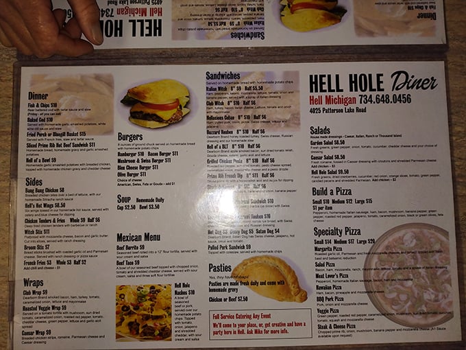 At the Hell Hole Diner, the menu offers earthly delights despite its infernal name. Who knew damnation could come with such appetizing options?