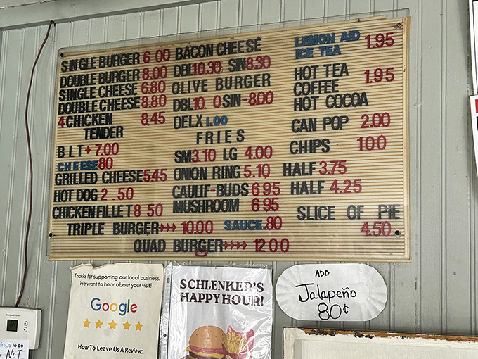 Simplicity speaks volumes on this no-nonsense menu board &ndash; when you've perfected your craft, you don't need fancy descriptions or trendy options.