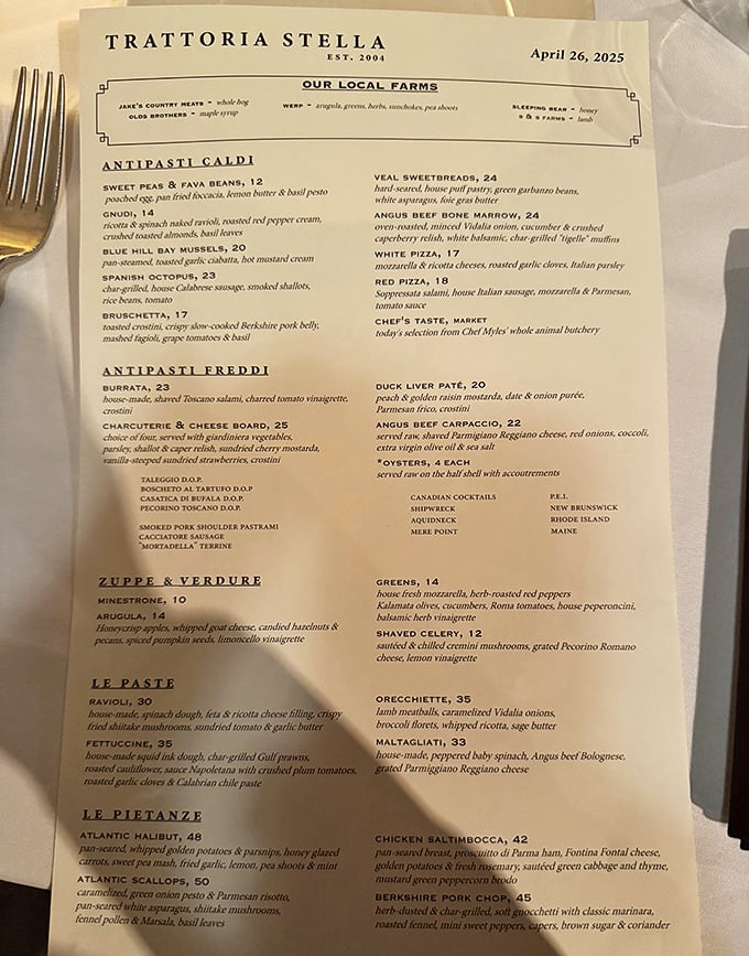 Trattoria Stella's menu reads like a love letter to Italian cuisine, with seasonal ingredients taking center stage.