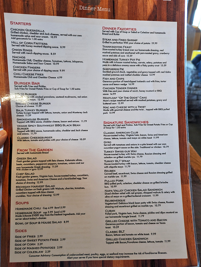 A menu that reads like a love letter to comfort food classics, with the legendary Shepherd's Pie holding court among worthy contenders.