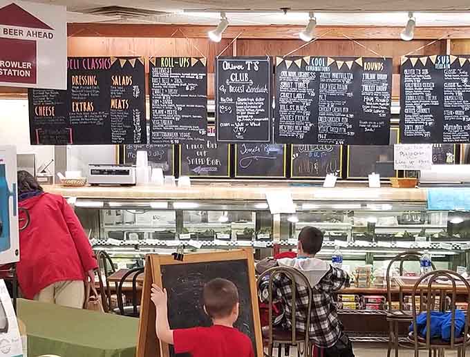 Those chalkboard menus aren't just decorative, they're your roadmap to sandwich heaven and deli delights that'll make lunch the highlight of your day.