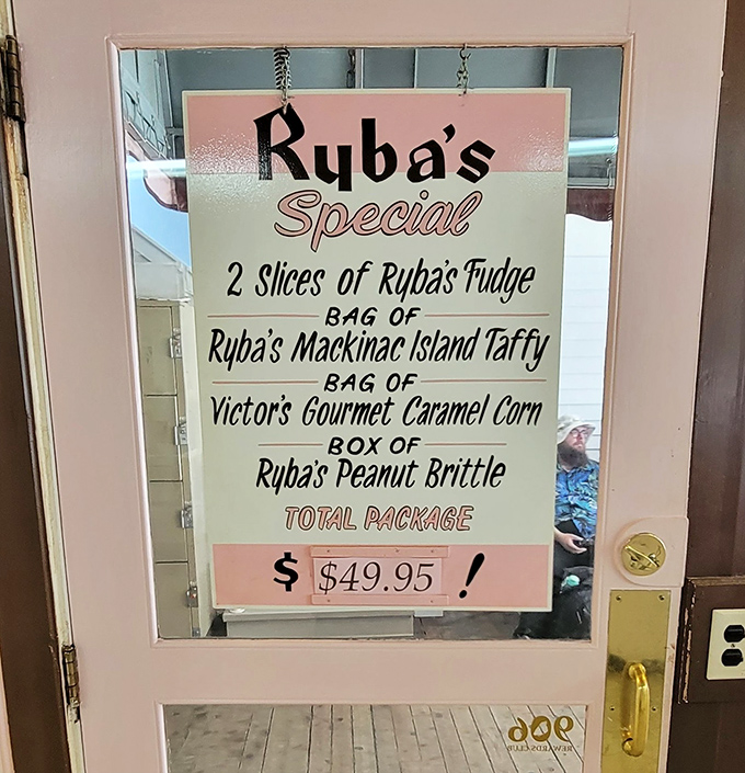 The Ryba's Special package deal – a sugar lover's dream team featuring fudge, taffy, caramel corn, and peanut butter brittle. Resistance is futile.