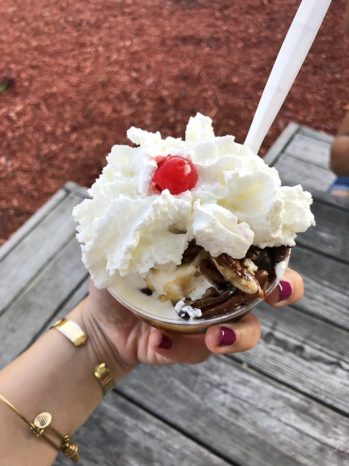 This baby-sized sundae packs a grown-up punch of flavor, topped with a cherry that's practically begging to be Instagram-famous.