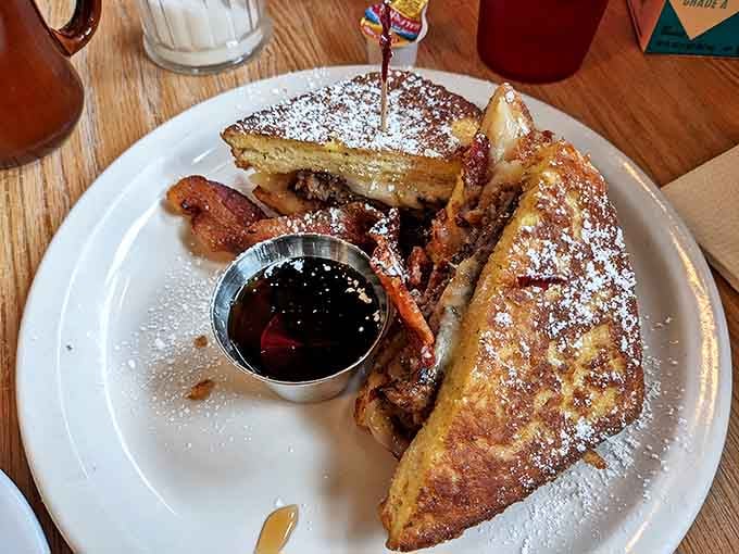 French toast that's been to college, graduated with honors, and now teaches a master class in breakfast perfection.