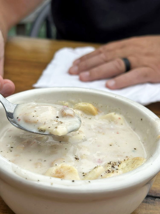 Not just any chowder, but THE chowder &ndash; creamy, perfectly seasoned, and loaded with tender clams and potatoes that make you question all other soups you've ever loved.