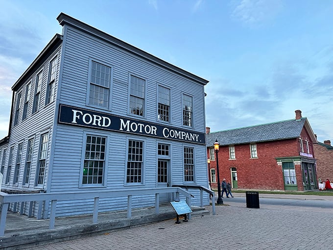 The Ford Motor Company building stands as a testament to American innovation, representing the very birthplace of automotive mass production.