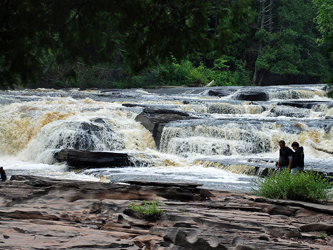 Manido Falls offers a gentler finale to the watery trilogy, cascading with the grace of a natural dancer.