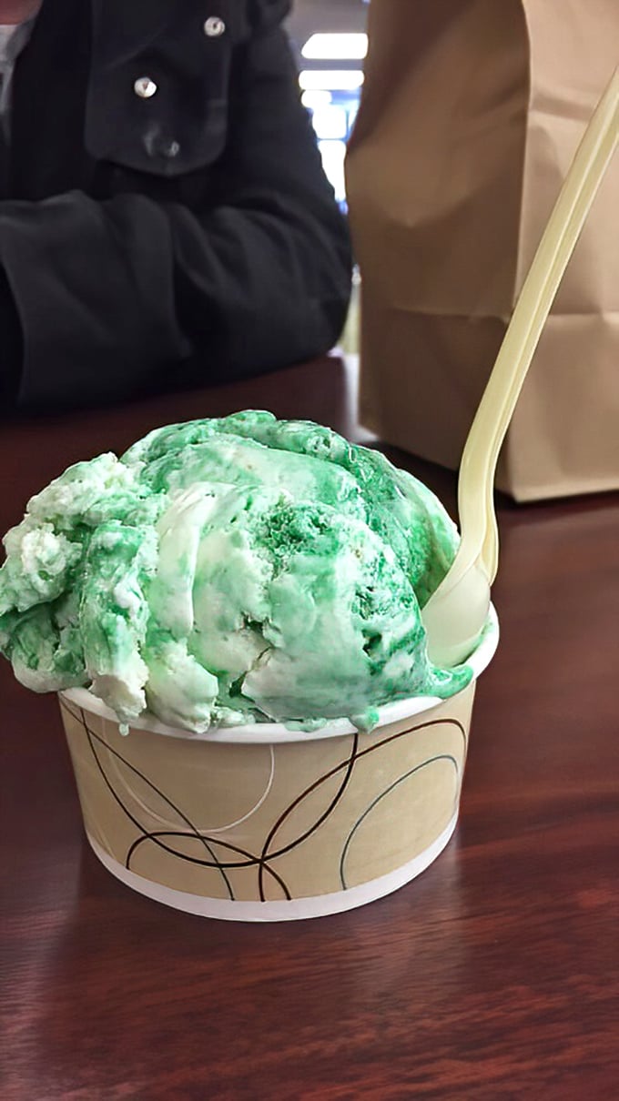 Mint green swirls of creamy perfection &ndash; this isn't just ice cream, it's a Michigan State tradition in a cup.