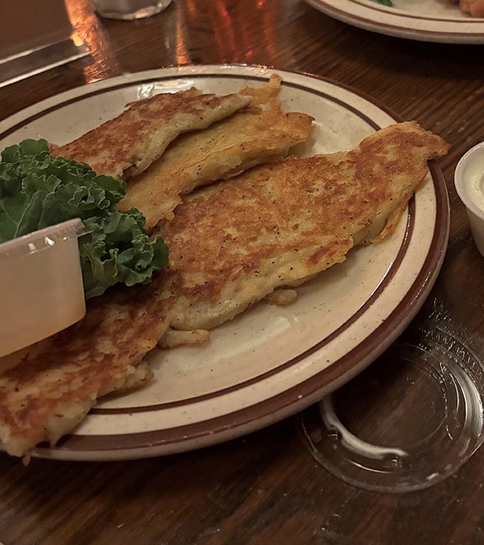 Golden, crispy-edged potato pancakes that could make a grown Michigander weep with joy. Worth crossing state lines for these legendary Kartoffelpuffer!