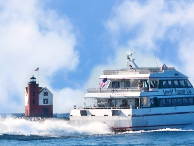 Ferry captains know the money shot &ndash; slowing down just enough for passengers to capture that perfect lighthouse-with-boat composition for Instagram domination.