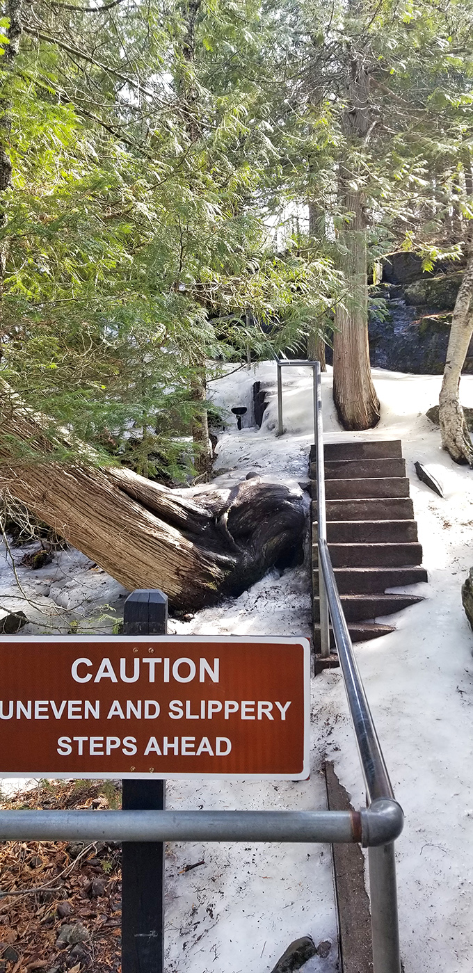 These steps might be uneven and occasionally slippery, but they lead to views worth every cautious footstep &ndash; just hold the railing, folks!