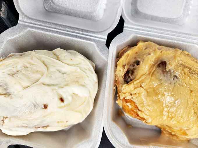 These cinnamon rolls aren't just breakfast, they're an event. Each spiral promises a journey from crisp exterior to pillowy center.