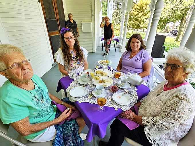 Tea on the porch &ndash; where conversations flow as freely as the refreshments, all served with a side of historical ambiance.