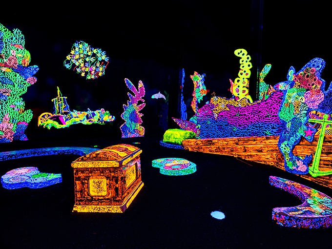 The underwater-themed holes transform ordinary putting into an oceanic adventure where missing that shot somehow feels magically worthwhile.