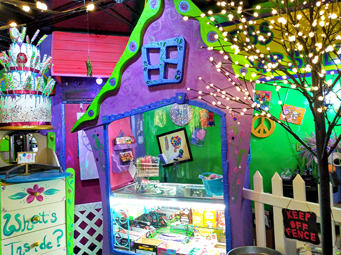 This whimsical purple house isn't just decoration &ndash; it's a portal to childhood where candy dreams come true.