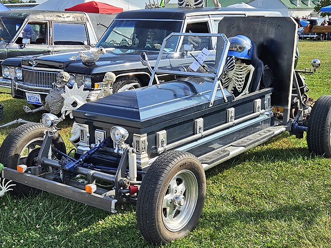 Coffin car: Who says you can't take it with you? This casket-turned-roadster proves the afterlife might have a fast lane.