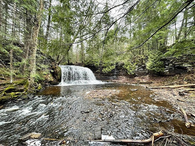 Water meets gravity in a timeless dance, carving stories into stone while whispering secrets only patient hikers will discover.