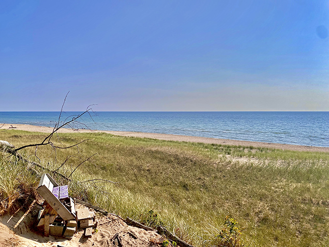 Endless blue horizons: Where sky meets water in a seamless blend of azure, creating a meditation spot that no spa could rival.