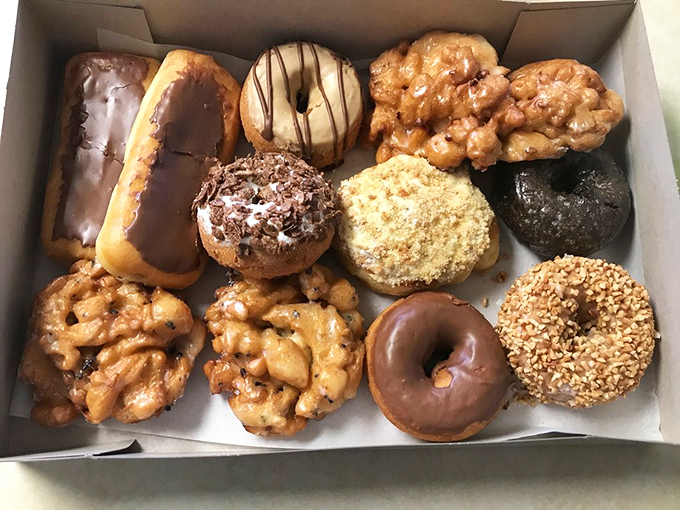 A box of heaven awaits &ndash; chocolate-glazed, apple fritters, and those irresistible maple creations that make choosing just one nearly impossible.