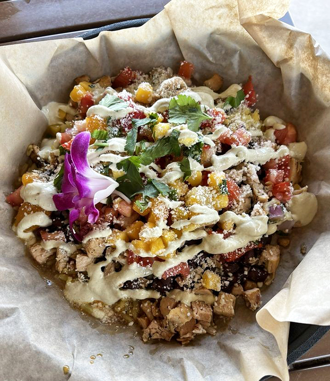This chicken bowl doesn't just feed you &ndash; it transports you. Colorful ingredients dance together like they're at their own little fiesta.