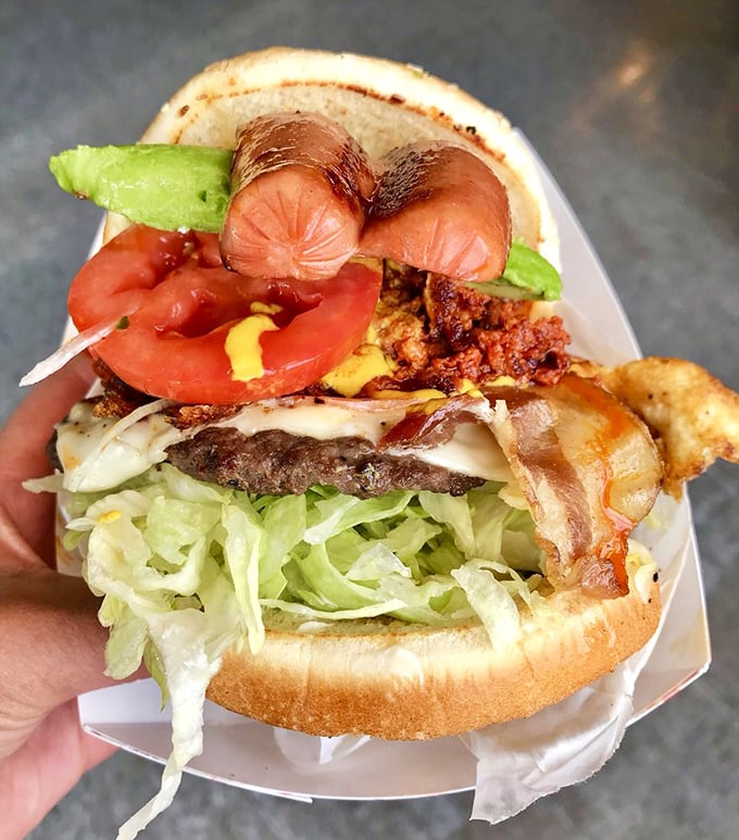 The Cubana burger brings Havana heat to Minneapolis, stacking ham, avocado, and creamy sauce between perfectly toasted buns.