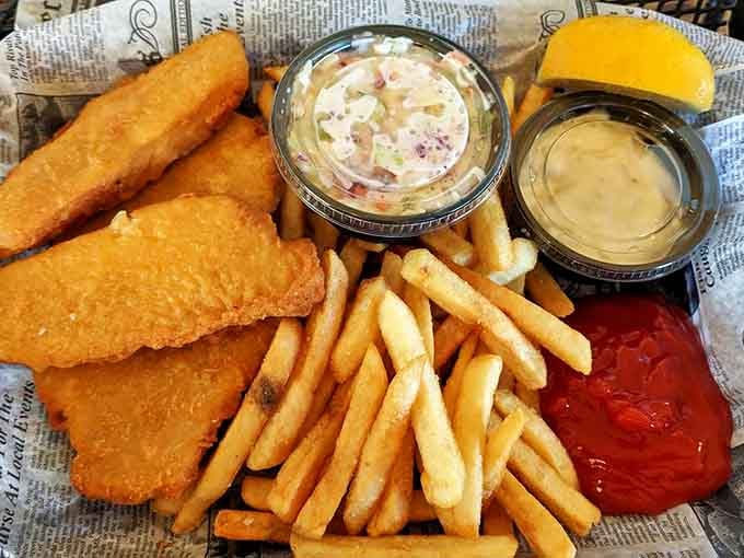 Crispy on the outside, tender flakiness within &ndash; this basket of golden cod with perfectly cooked fries is what comfort food dreams are made of.